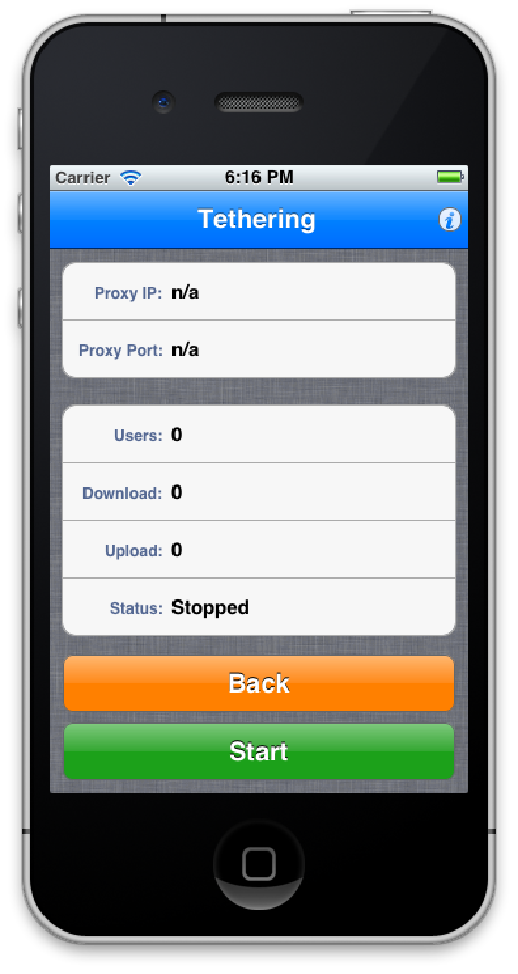 Hidden Tethering App